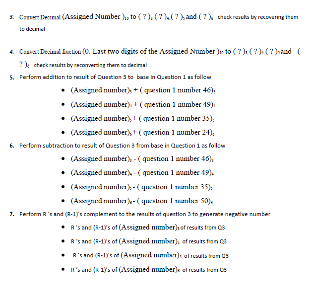 Solved 1. Fill the table given below and Count in given base | Chegg.com