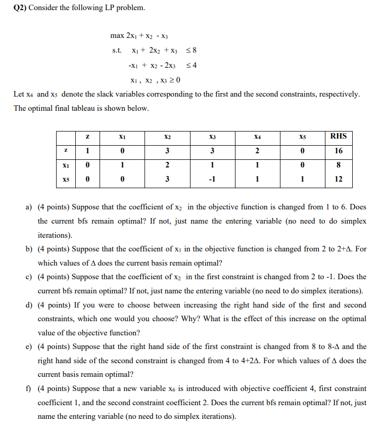 Solved a) Suppose that the coefficient of x2 in the | Chegg.com
