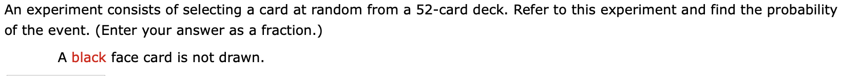 Solved An experiment consists of selecting a card at random | Chegg.com