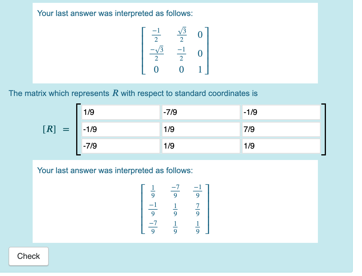 Problem: Let R: R3 → R3 be the rotation with the | Chegg.com