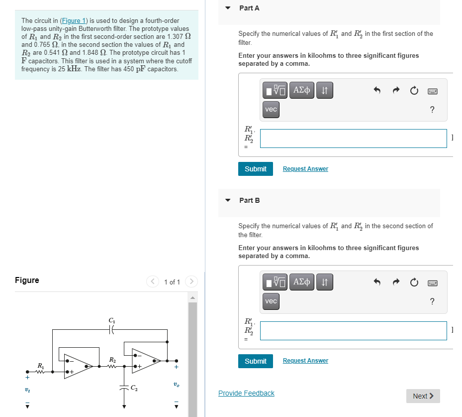 Solved The circuit in (Figure 1) ﻿is used to design a | Chegg.com