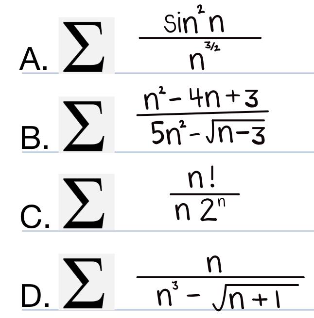 Solved Find the sum of the following (integral test, | Chegg.com