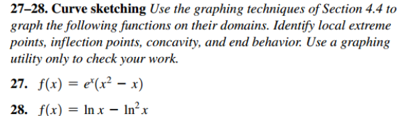 Solved 27–28. Curve sketching Use the graphing techniques of | Chegg.com