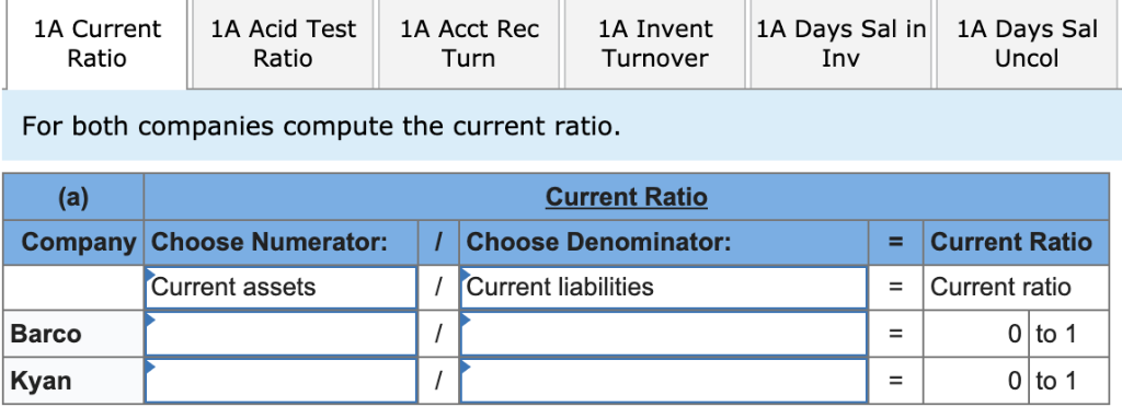 Solved Problem 13-5A Comparative ratio analysis LO A1, | Chegg.com