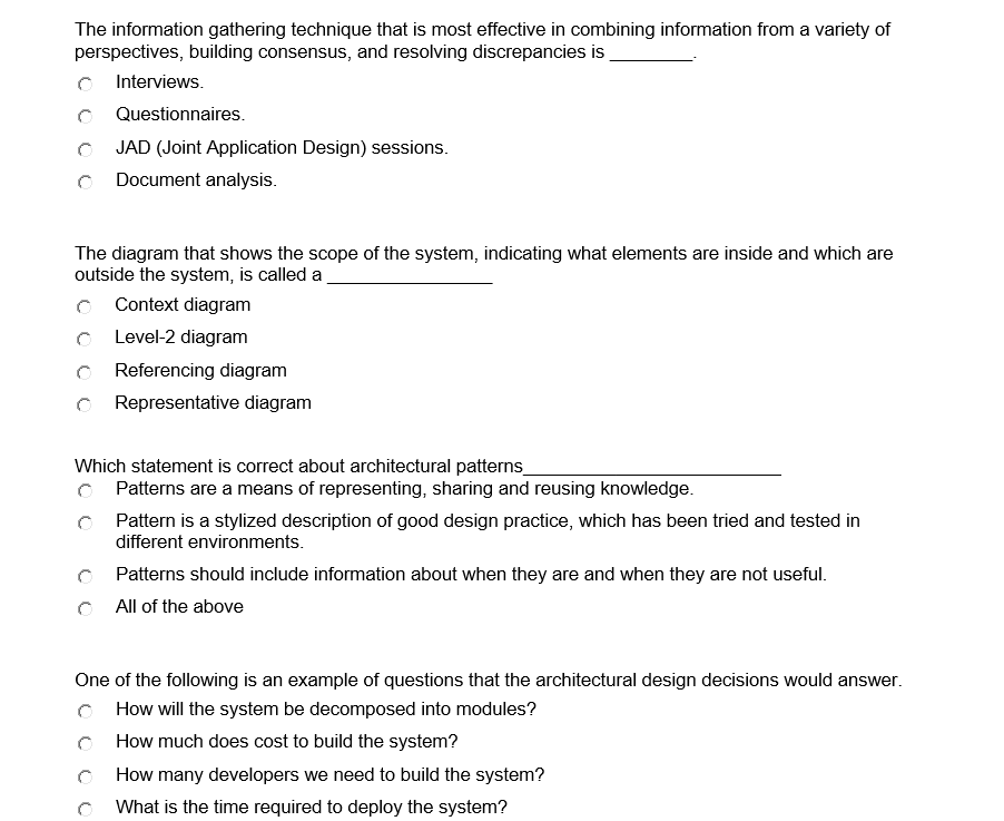 Solved The information gathering technique that is most | Chegg.com