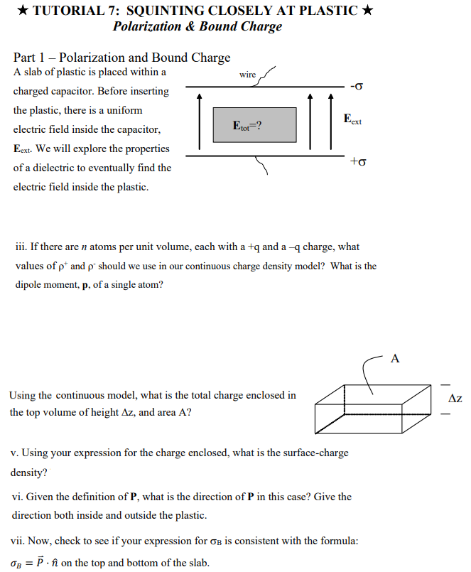 Solved TUTORIAL 7: SQUINTING CLOSELY AT PLASTIC Polarization | Chegg.com