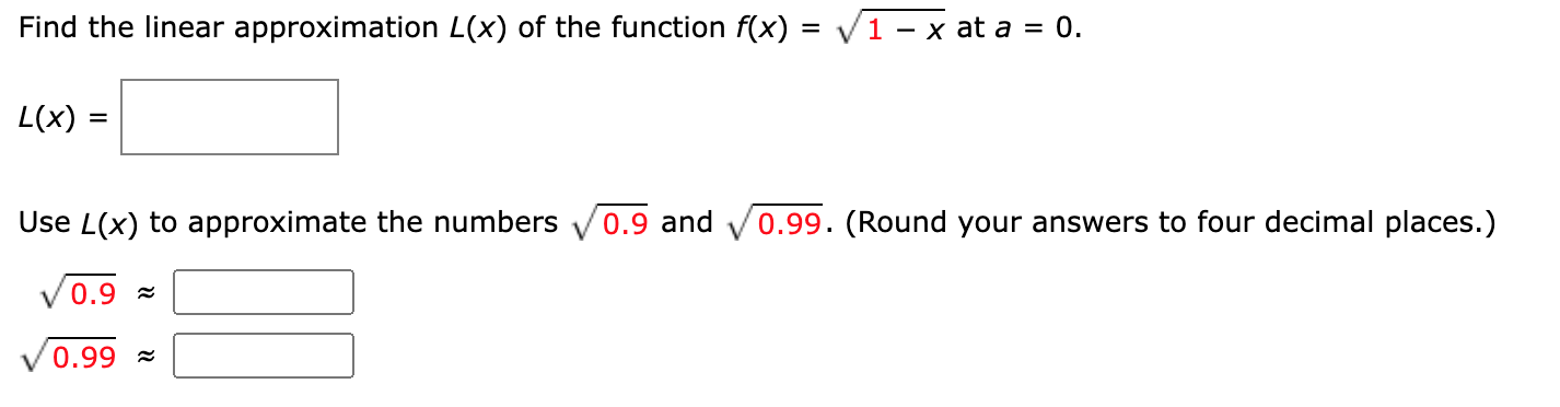 Solved Find The Linear Approximation L X Of The Function