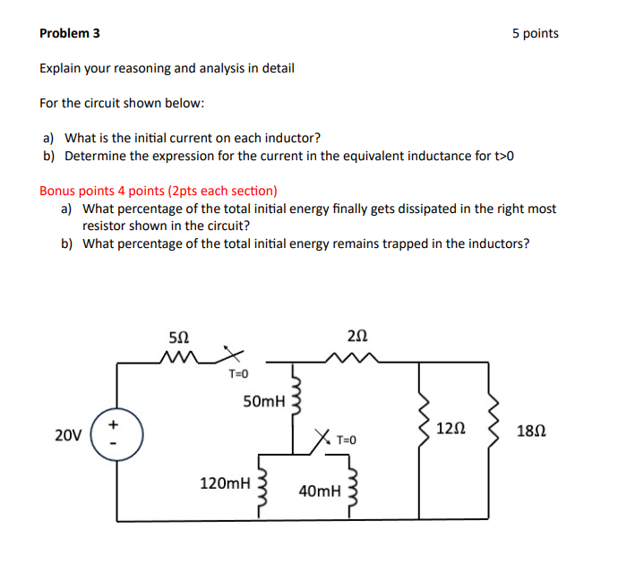Solved Explain your reasoning and analysis in detail For the | Chegg.com