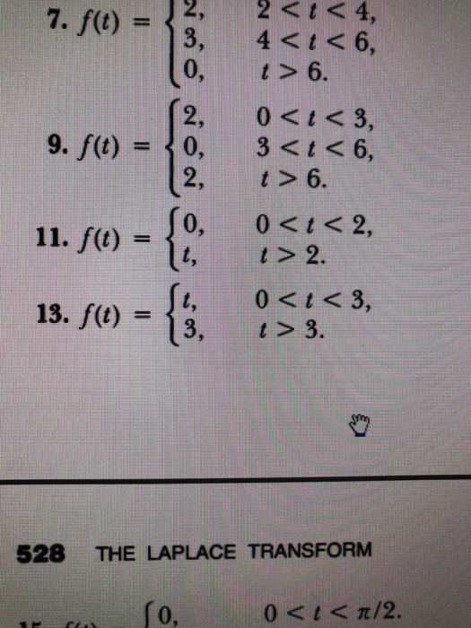Solved Number 13 using the unit step function and Laplace | Chegg.com