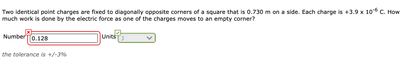 Solved Two identical point charges are fixed to diagonally | Chegg.com