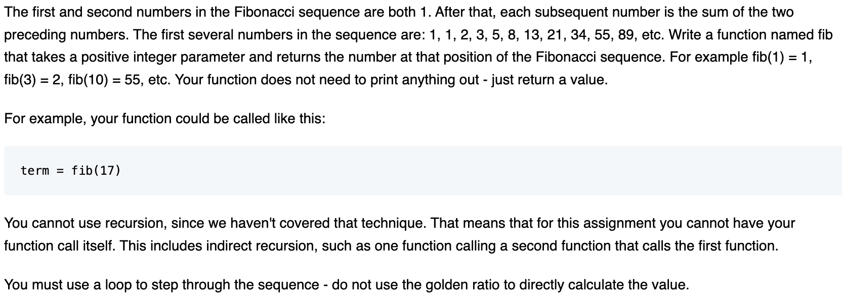 Solved The first and second numbers in the Fibonacci | Chegg.com