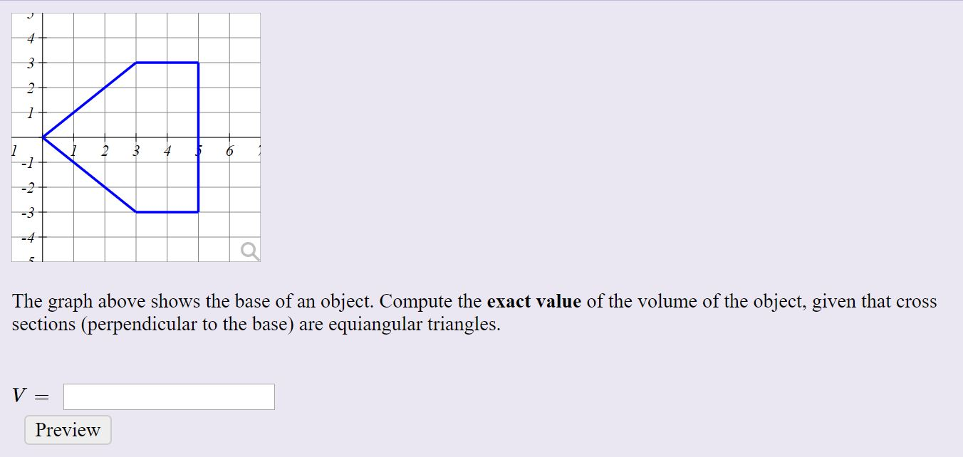 Solved The graph above shows the base of an object. Compute | Chegg.com