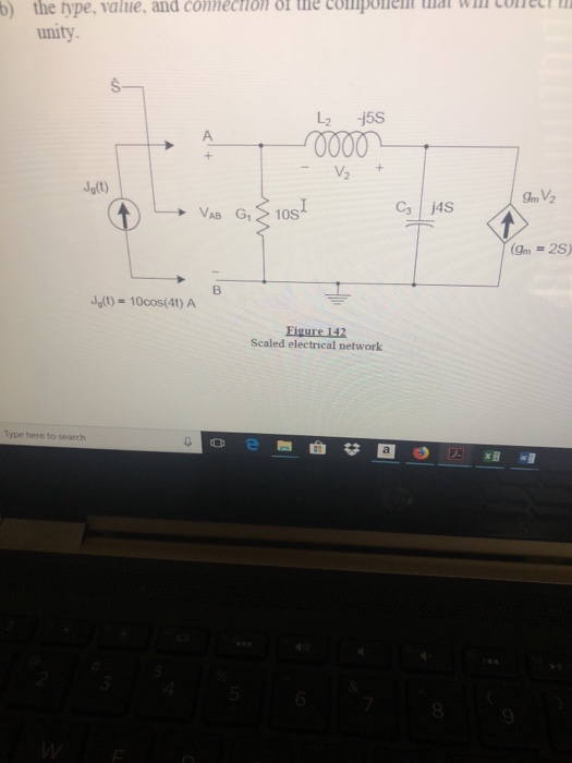 Solved The network shown in figure 142 represents a scaled | Chegg.com