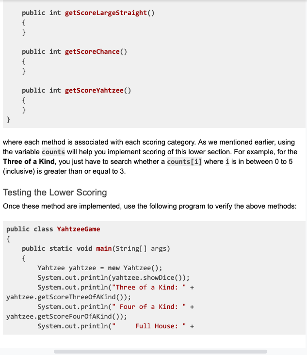 Solved Need help adding the lower section scoring to my | Chegg.com