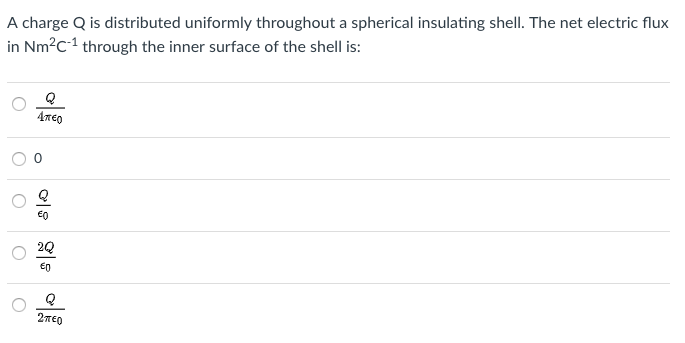 Solved A charge Q is distributed uniformly throughout a | Chegg.com