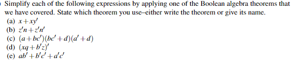 Solved Simplify each of the following expressions by | Chegg.com