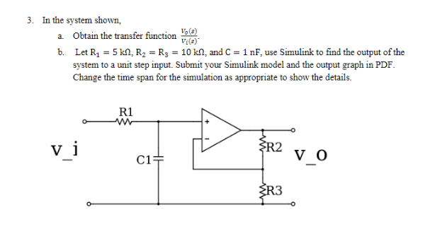 In the system shown, a. Obtain the transfer function | Chegg.com