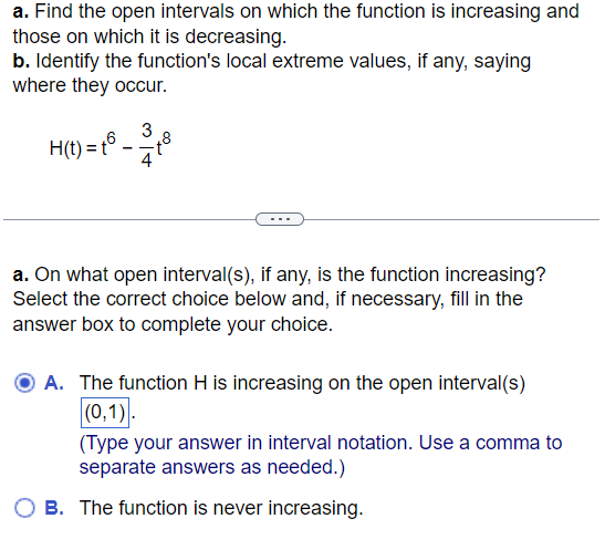 Solved a. ﻿On what open interval(s), ﻿if any, is the | Chegg.com