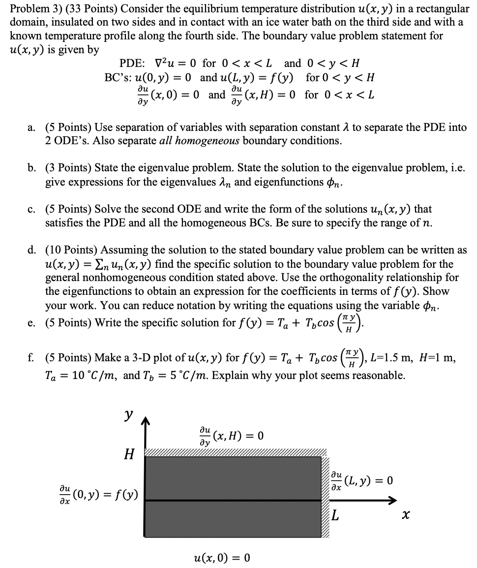 Solved Problem 3) (33 Points) Consider the equilibrium | Chegg.com