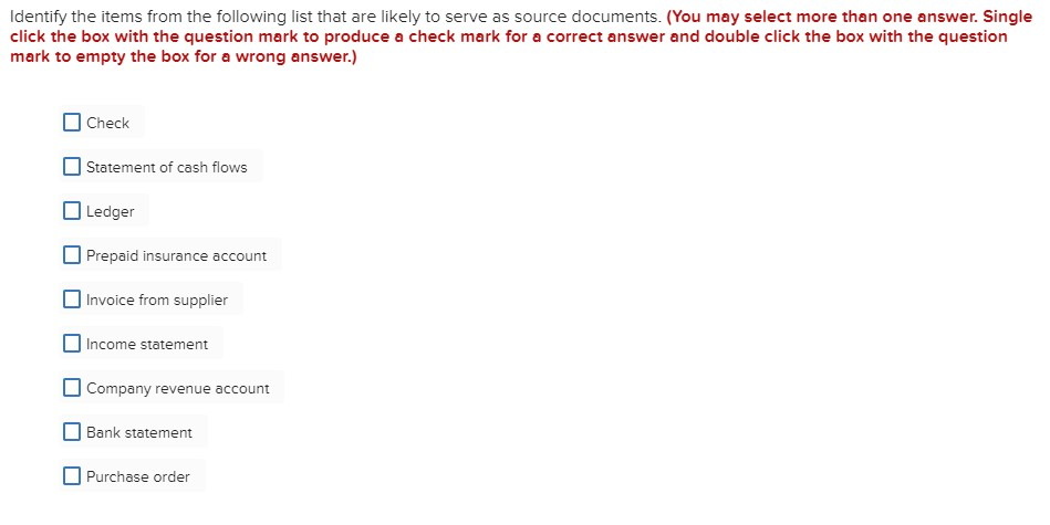 Solved Identify the items from the following list that are | Chegg.com