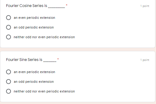 Solved Fourier Cosine Series is 1 point an even periodic | Chegg.com