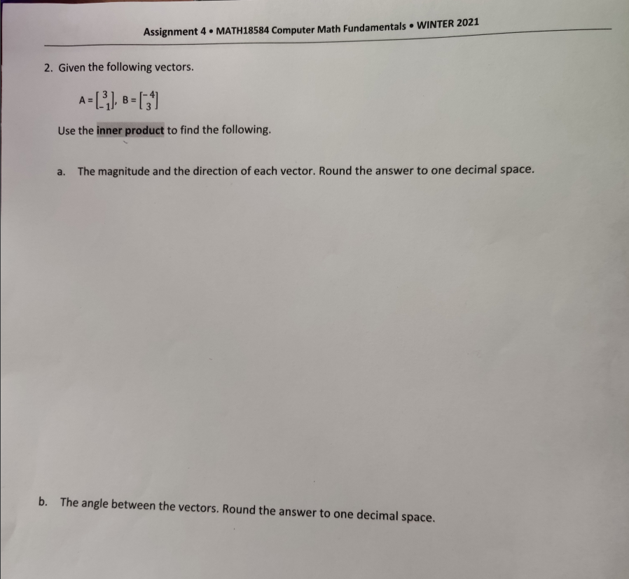 Solved Assignment 4. MATH18584 Computer Math Fundamentals . | Chegg.com