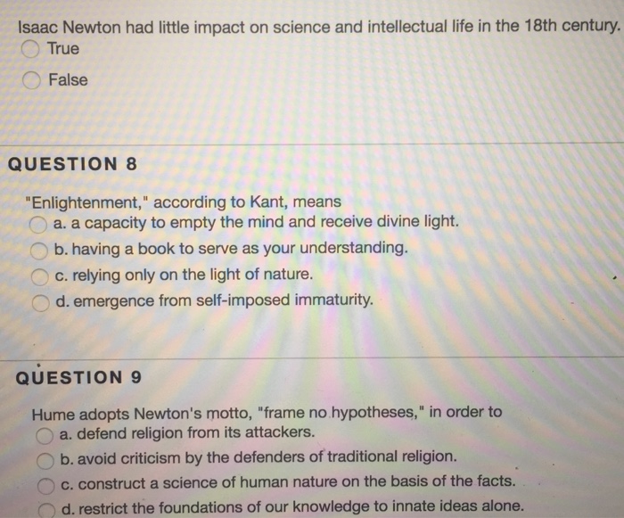 Solved Isaac Newton had little impact on science and | Chegg.com