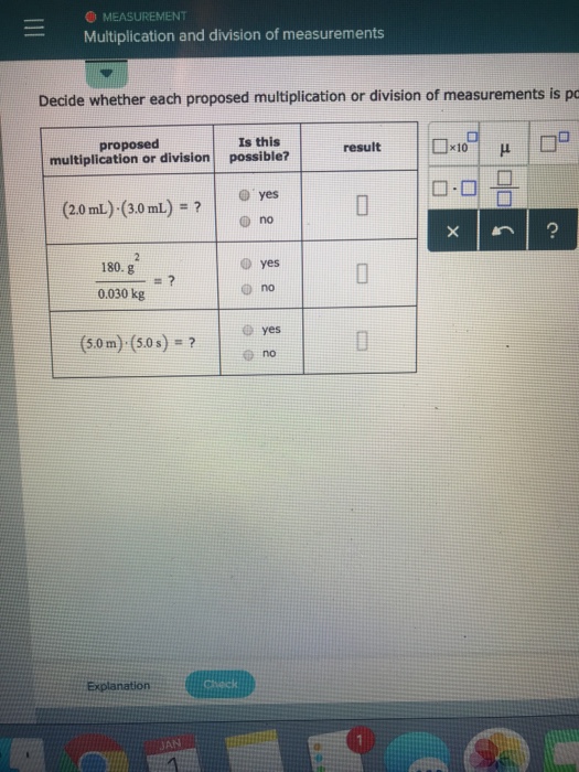 Solved MEASUREMENT Multiplication and division of | Chegg.com