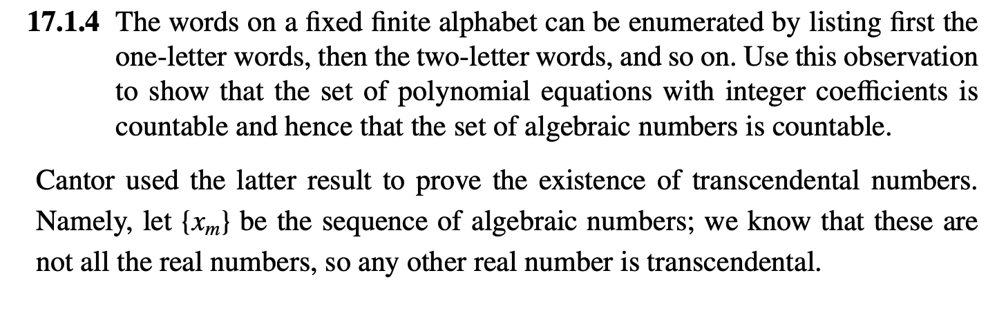 Solved 17.1.4 The words on a fixed finite alphabet can be | Chegg.com