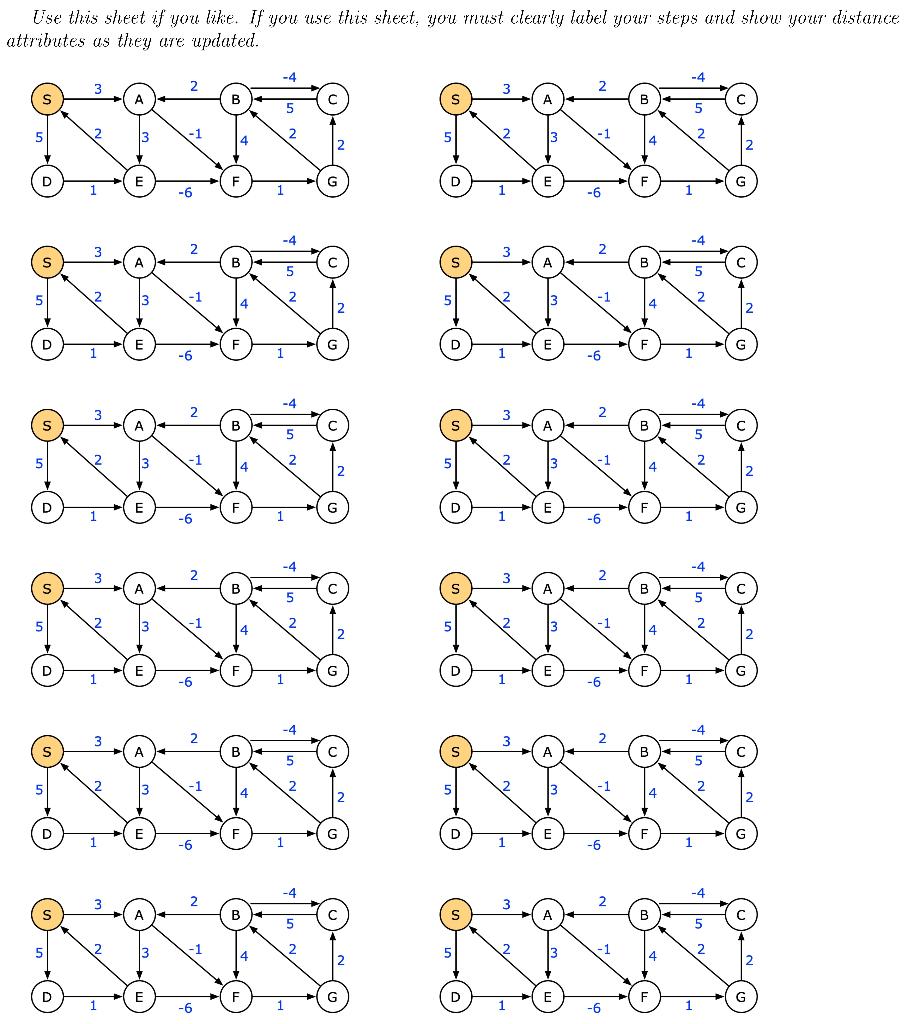 Solved G Is A Directed Weighted Graph Shown Below Show