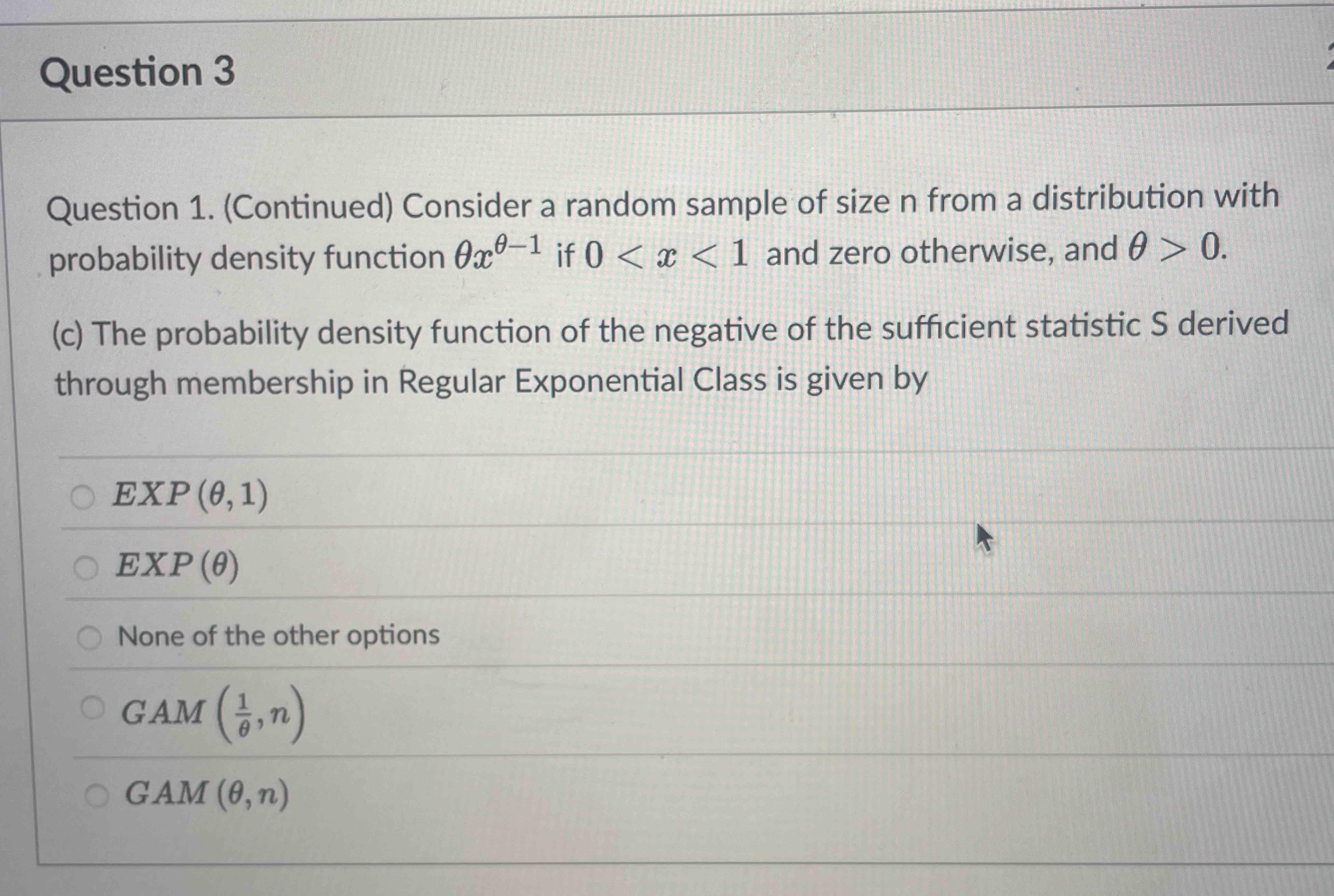 Solved Question 3Question 1. (Continued) ﻿Consider a random | Chegg.com
