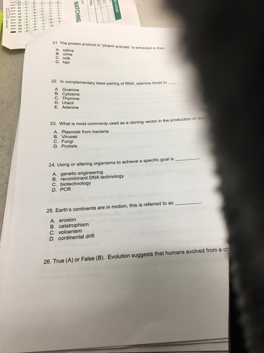 Solved 21. The protein product in "pharm animals" is | Chegg.com