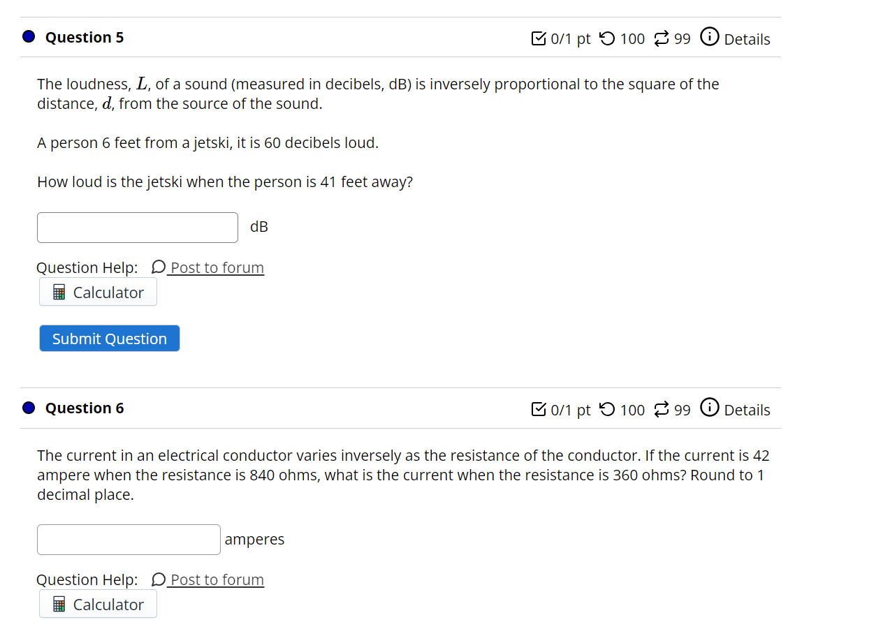 Solved The loudness, L, of a sound (measured in decibels, dB | Chegg.com
