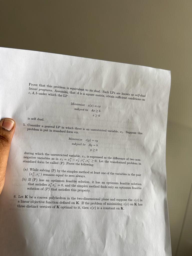 Prove that this problem is equivalent to its dual. | Chegg.com