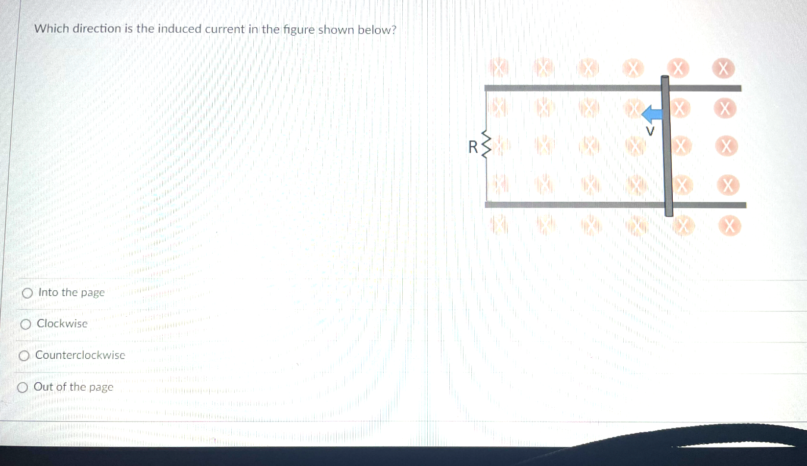 Solved Which direction is the induced current in the figure | Chegg.com