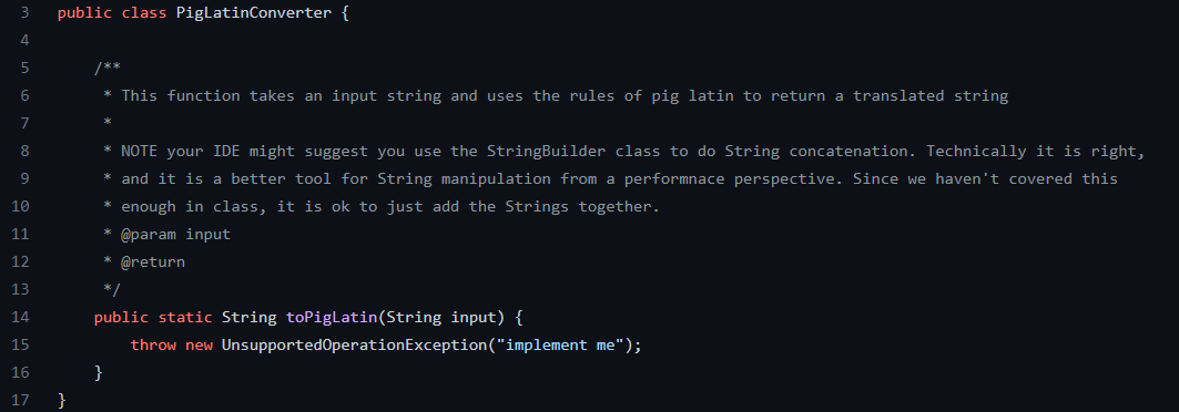 Solved Help with Java Question (starting code at | Chegg.com
