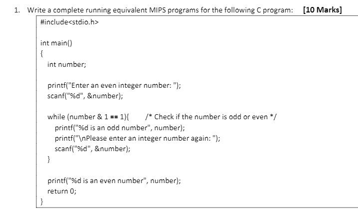 Solved 1. Write a complete running equivalent MIPS programs | Chegg.com Solved 1. Write a complete running equivalent MIPS programs | Chegg.com