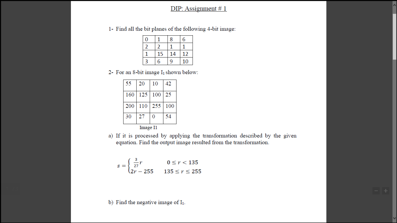 Solved 4- For a 3-bit image with gray levels [0−7] as shown | Chegg.com