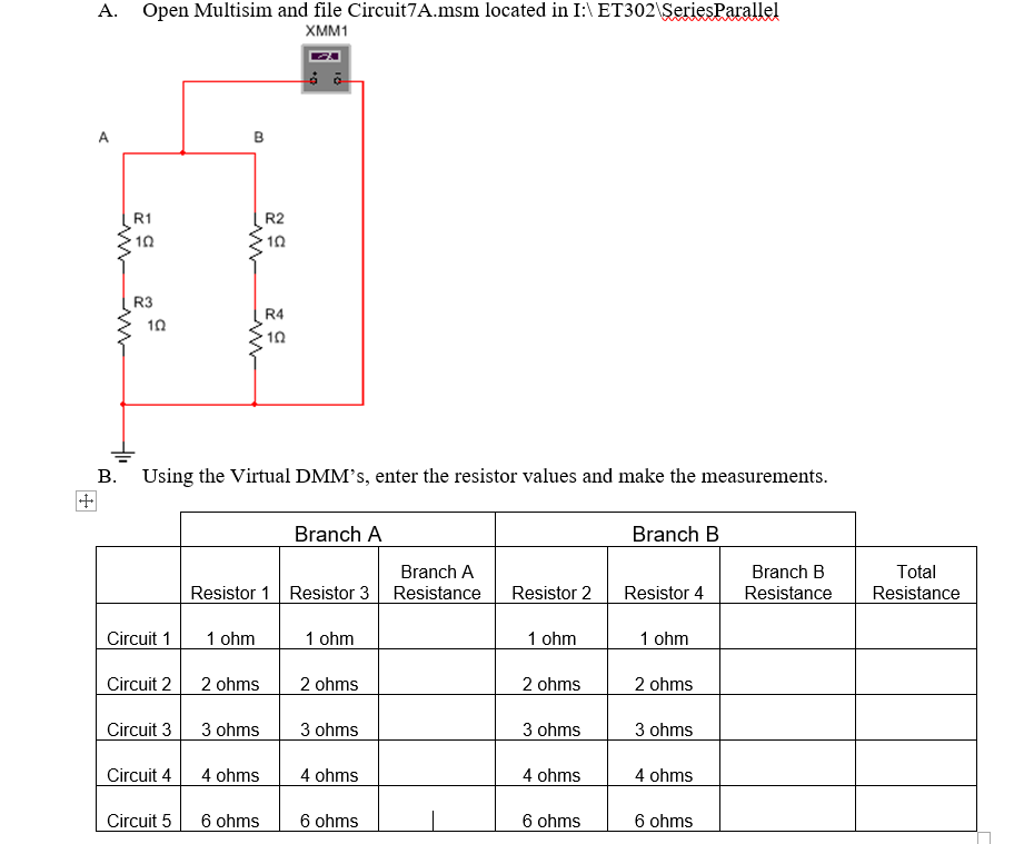Solved A. Open Multisim and file Circuit7A.msm located in I: | Chegg.com
