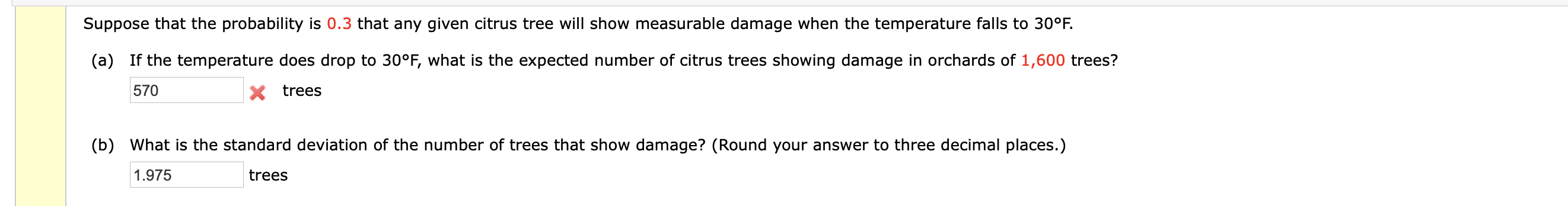 Solved Suppose that the probability is 0.3 that any given | Chegg.com