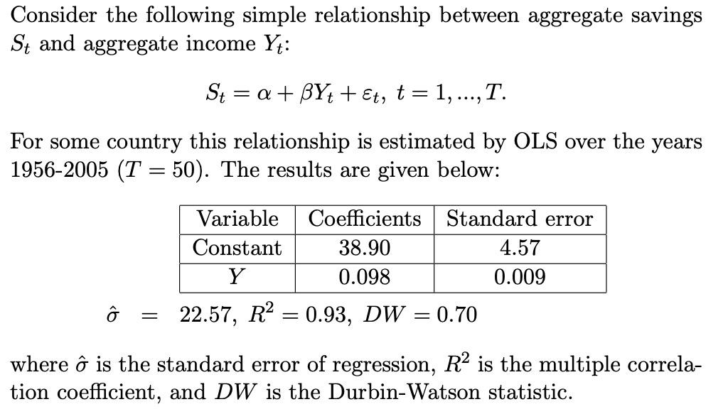 Solved Consider the following simple relationship between | Chegg.com