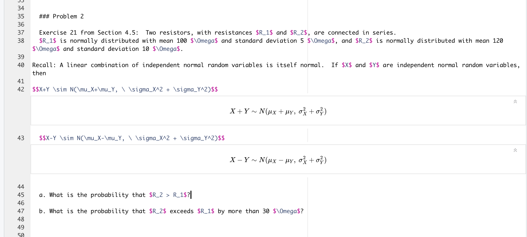 Exercise 21 from Section 4.5: Two resistors, with | Chegg.com