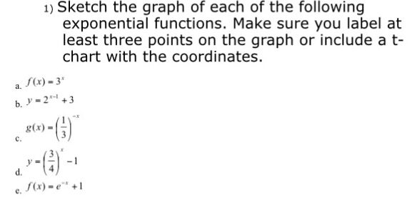 Solved 1) Sketch the graph of each of the following | Chegg.com