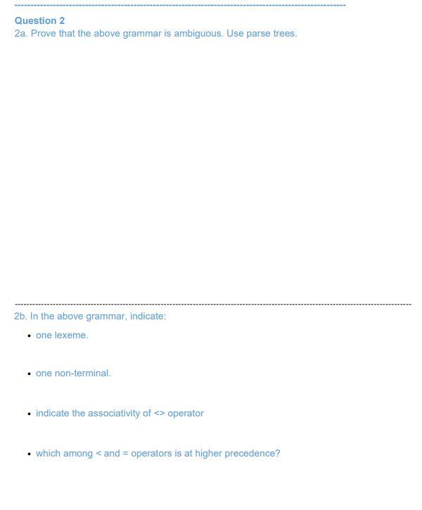 Solved Consider the following BNF grammar for the next two | Chegg.com