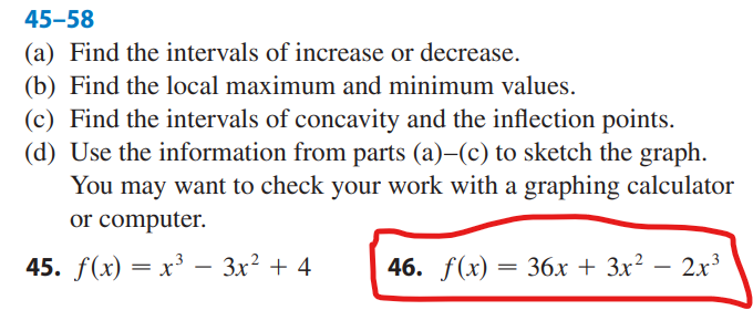 Solved 45–58 (a) Find the intervals of increase or decrease. | Chegg.com