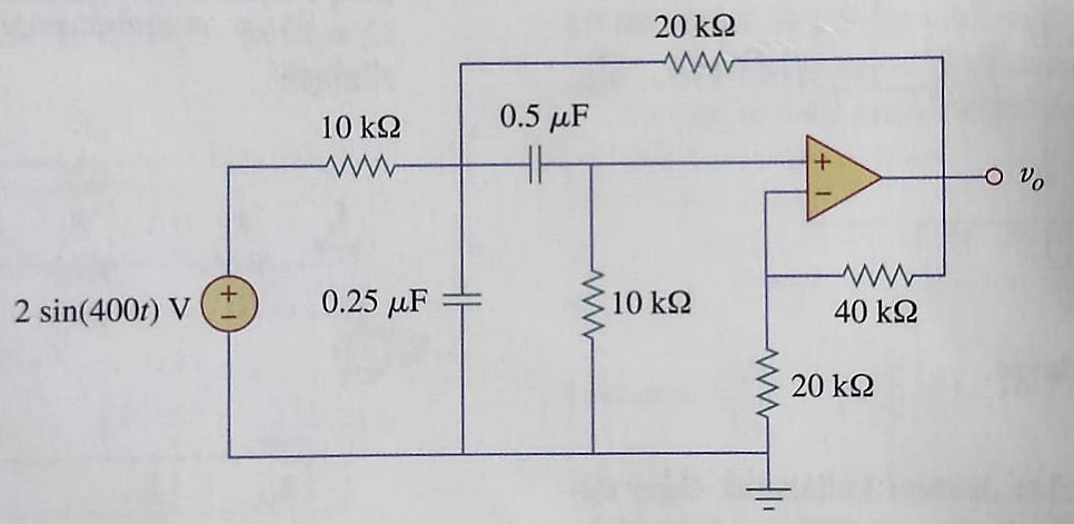 Solved Determine the V0 voltage in the op-amp circuit given. | Chegg.com