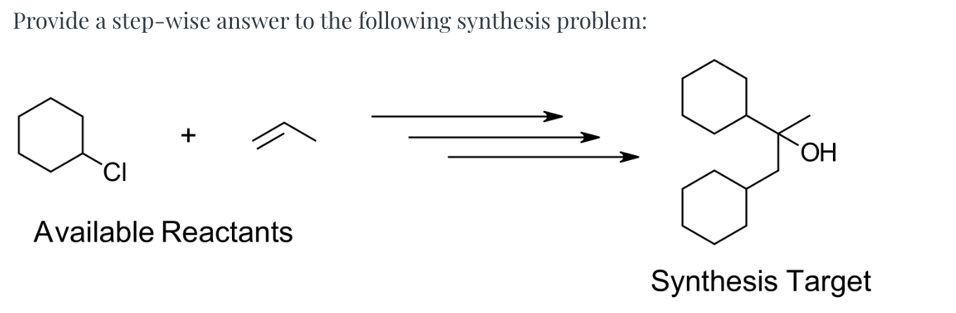 Solved Provide a step-wise answer to the following synthesis | Chegg.com
