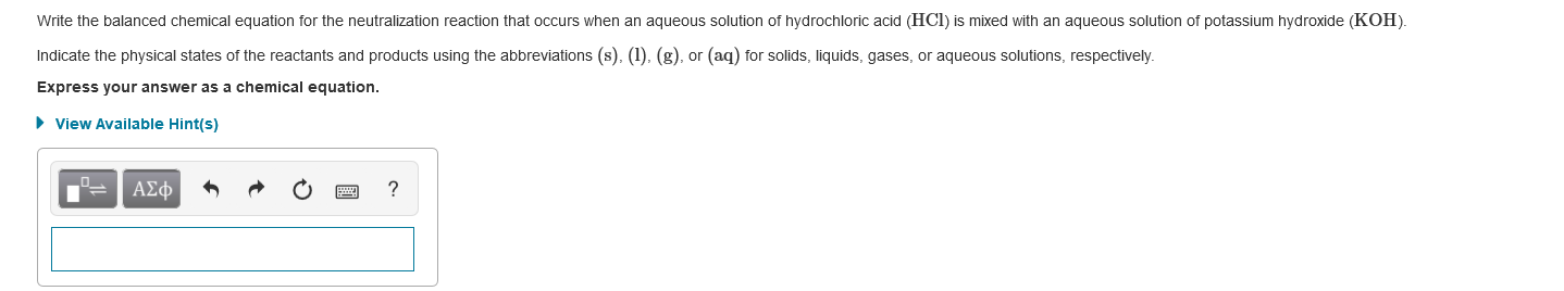 Solved Part A Classify the following unbalanced chemical | Chegg.com