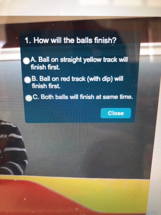 Solved One ball is on a slanted track the other is on a | Chegg.com