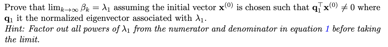 Solved Given a matrix A E Rnxn, and an initial vector x(0) | Chegg.com
